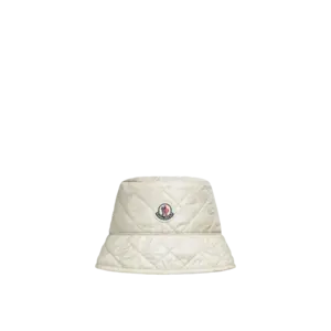 Moncler Diamond-quilted Bucket Hat - Beige
