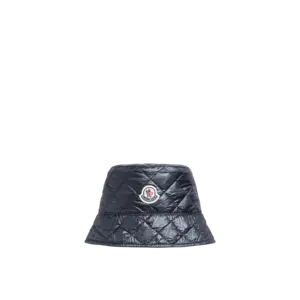 Moncler Diamond-quilted Bucket Hat - Blue