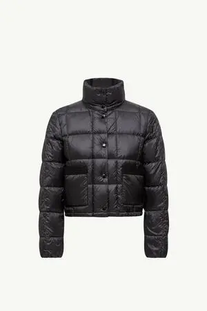 Moncler Jarcieu Braided Trim Short Down Jacket - Black