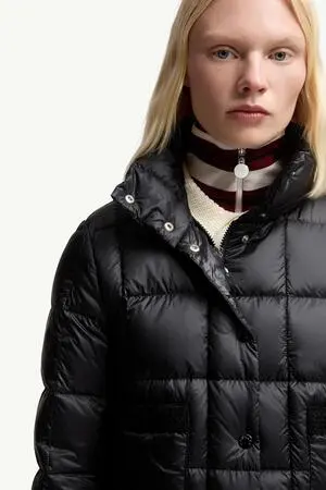 Moncler Jarcieu Braided Trim Short Down Jacket - Black