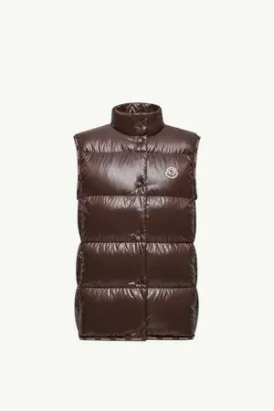 Moncler Badia Down Vest - Brown