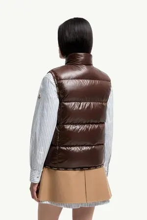 Moncler Badia Down Vest - Brown