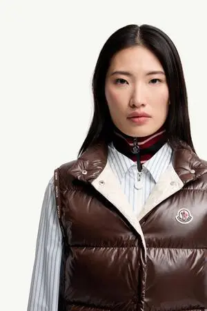 Moncler Badia Down Vest - Brown