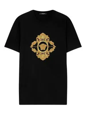 Versace Architectural Baroque-embroidered T-shirt