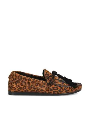 Isabel Marant Fitza Leopard-Print Loafers - Brown