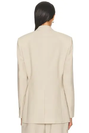Wardrobe.NYC Light Longline Blazer - Sand