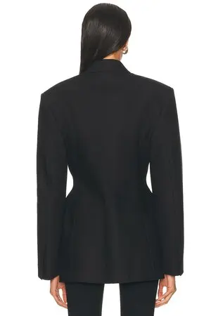 Wardrobe.NYC Drill Contour Blazer - Black