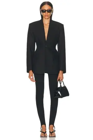 Wardrobe.NYC Drill Contour Blazer - Black