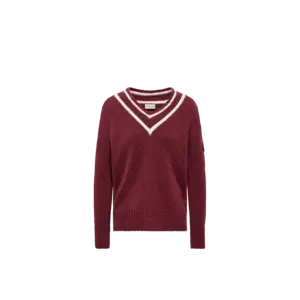 Moncler Moncler Padded V-Neck Jumper Red