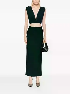 HERVE L. LEROUX Bandage Ankle Length Column Skirt