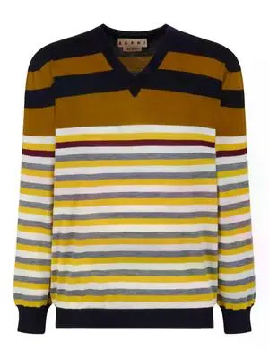 Marni Striped V-neck Sweater