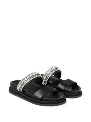 JIMMY CHOO Jadi Flat Sandals - Black
