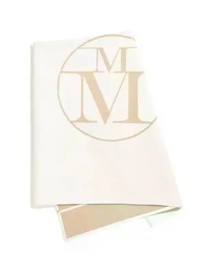 MAISON MICHEL Aida Logo-print Cotton Towel - Neutrals