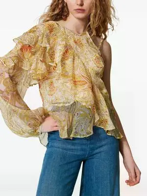 TWINSET Floral-print Silk Blouse