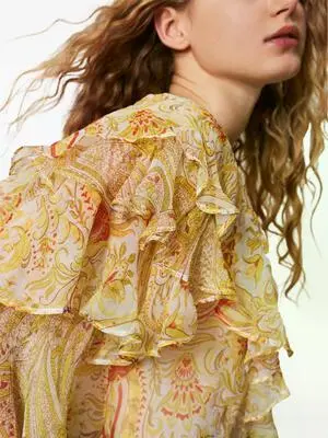 TWINSET Floral-print Silk Blouse