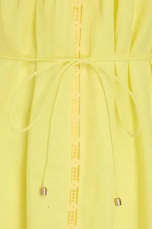 Zimmermann Broderie Anglaise Linen Midi Dress