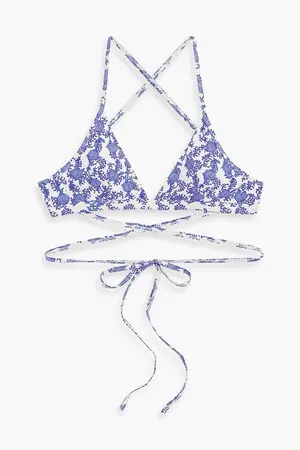 Isabel Marant Solange Printed Triangle Bikini Top