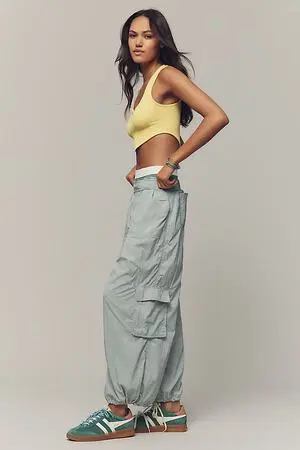 DAILY PRACTICE BY ANTHROPOLOGIE Base Jump Parachute Pants - Light Denim