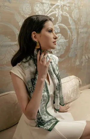 ELIZABETTA Toilelong Silk Scarf For