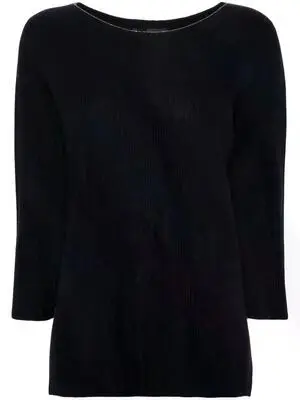 Fabiana Filippi Ribbed Knit Sweater With Bead Embellishment