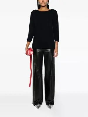 Fabiana Filippi Ribbed Knit Sweater With Bead Embellishment