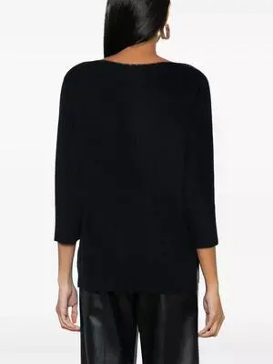 Fabiana Filippi Ribbed Knit Sweater With Bead Embellishment