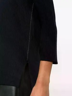 Fabiana Filippi Ribbed Knit Sweater With Bead Embellishment
