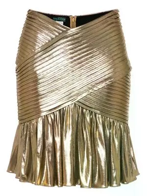 HERVE L. LEROUX Draped Mini Skirt