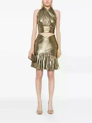 HERVE L. LEROUX Draped Mini Skirt