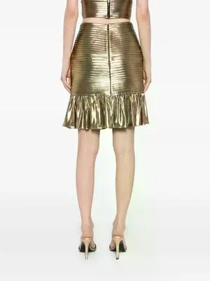 HERVE L. LEROUX Draped Mini Skirt