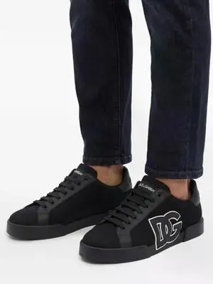 Dolce & Gabbana Logo-patch Sneakers - Black
