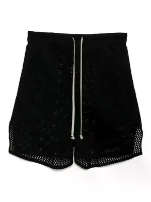 Rick Owens Cotton Drop-crotch Shorts - Black