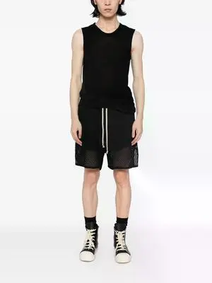 Rick Owens Cotton Drop-crotch Shorts - Black