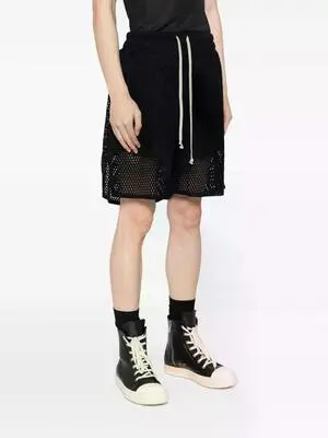 Rick Owens Cotton Drop-crotch Shorts - Black