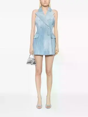 Ermanno Scervino Denim-printed Mini Dress
