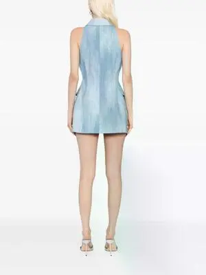 Ermanno Scervino Denim-printed Mini Dress