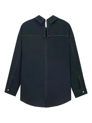 TOUT A COUP Contrast-stitch Button-up Shirt - Blue