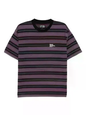 Izzue Striped Logo T-shirt - Purple