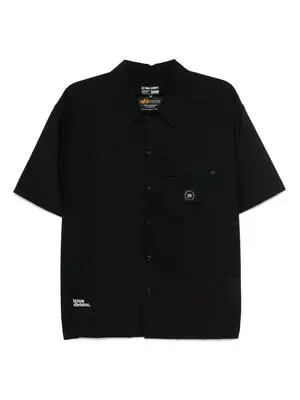 Izzue Logo-patch Shirt - Black