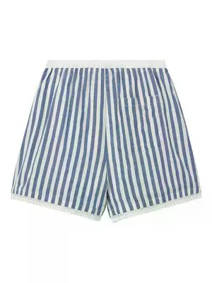TOUT A COUP Striped Cotton Shorts