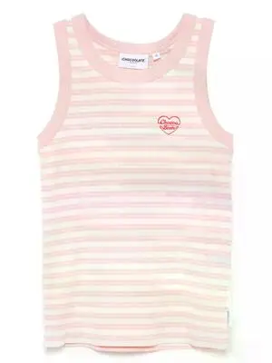 CHOCOOLATE Striped Tank Top - Pink