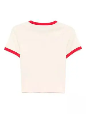 CHOCOOLATE Logo-embroidered T-shirt - Neutrals