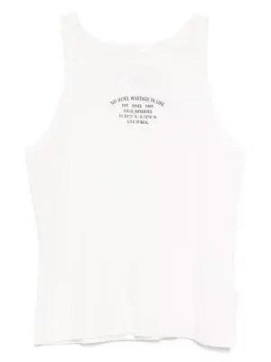 Izzue Ribbed Tank Top - White