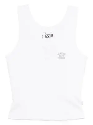 Izzue Ribbed Tank Top - White