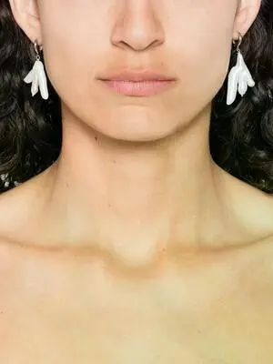 GOHAR WORLD Chicken Foot Pearl Drop Earrings