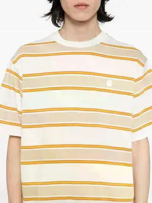 A BATHING APE Logo-embroidered T-shirt - Neutrals