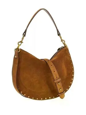 Isabel Marant Étoile Oskan Studded Suede Shoulder Bag - Brown
