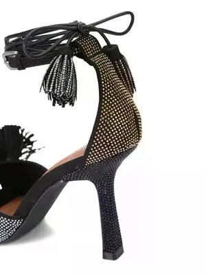 Kurt Geiger 90mm Pom Pom Sandals - Black