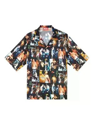 DIESEL® Graphic-print Shirt - Black