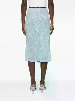P.a.r.o.s.h Bead-embellished Chiffon Knee-length Skirt